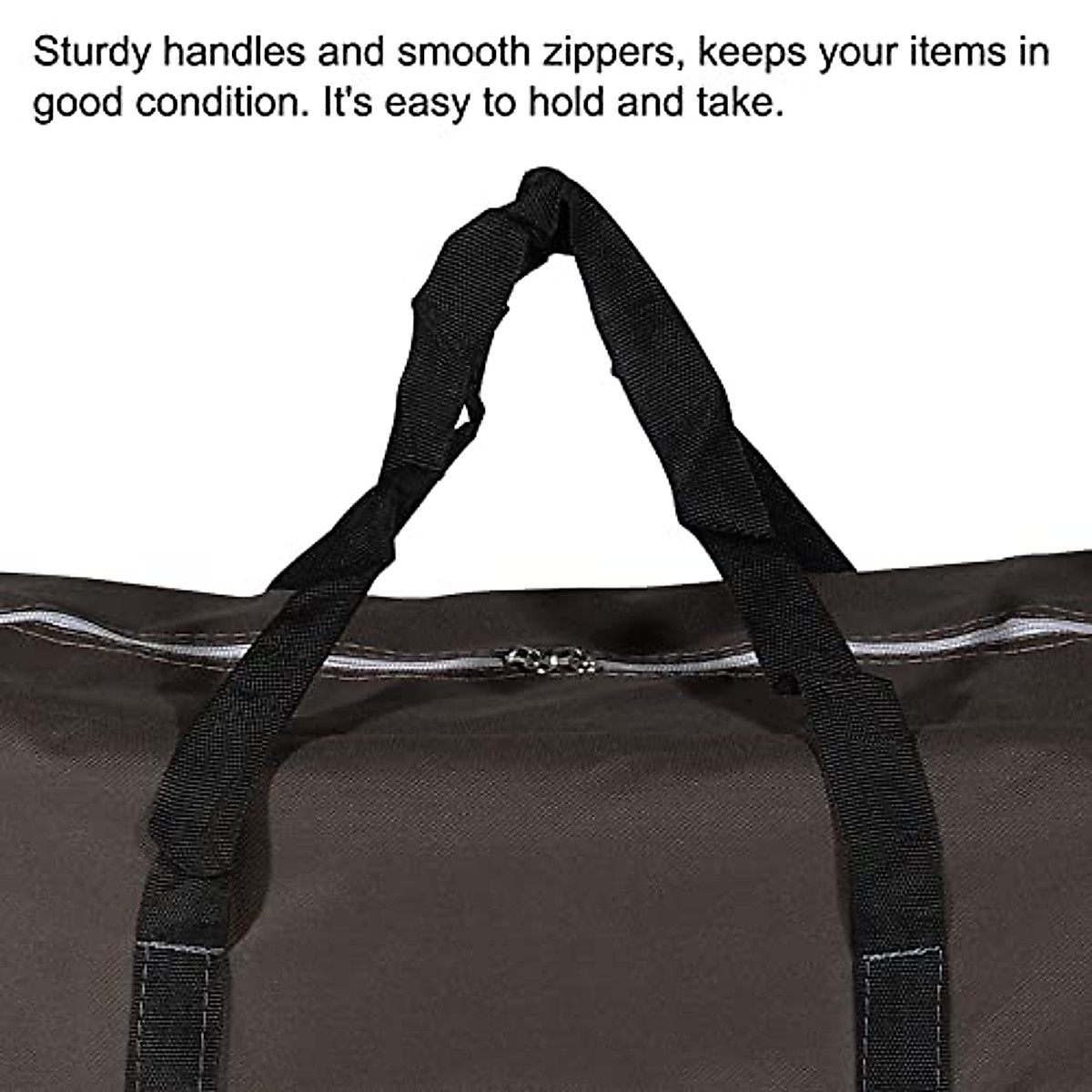 PATIKIL Closet Storage Bags, 80L Capacity Large Waterproof Moving Storage Bag Totes with Strong Handles for Home Camping, Brown
