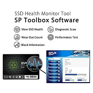 Silicon Power 240GB SSD 3D NAND With R/W Up To 560/530MB/s S56 SLC Cache Performance Boost SATA III 2.5" 7mm (0.28") Internal Solid State Drive (SP240GBSS3S56B25AZ)