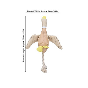 Squeaky Duck Pet Biting Toy Teeth Cleaning Chew Plush Toy Cat Play Interactive Toys for Puppy Small Medium Dogs (Squeaky Duck)