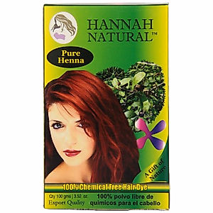 Hannah Natural 100% Pure Henna Powder, 100 Gram