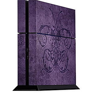 Skinit Decal Gaming Skin for PS4 Console - Officially Licensed Tate and Co. Purple Damask Butterfly Design