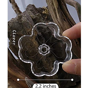 JZMYXA Aquarium Shrimp/Small Fish Feeding Dish Feeder Dish, Acrylic Material, Mini Size (Clover Shaped)