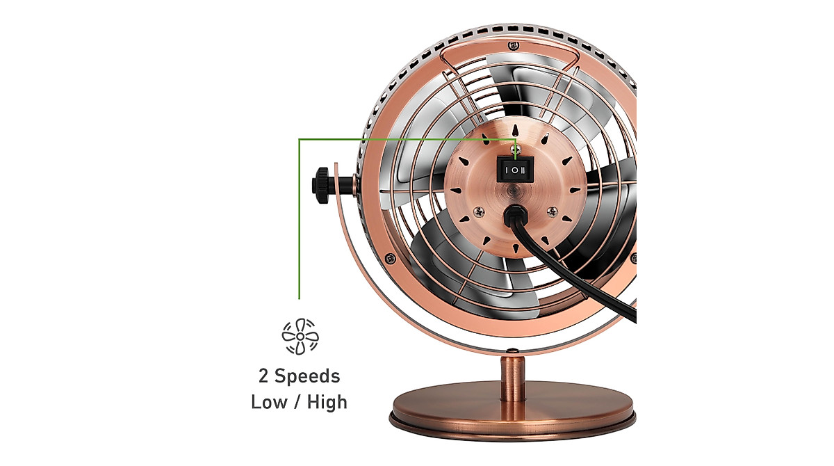 HOLMES 6" Heritage Table Fan - Vintage Cooling Solution