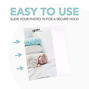 Photo Booth Frames - 4x6 Inch Clear Acrylic Plastic Display, Slanted Back Vertical Standing Picture or Display Sign Holder with Inserts - 12 Count