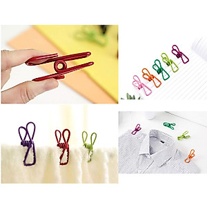 30 Pcs 2 Inch Red Chip Clips, PVC Coating High Elasticity Strength Clothes Pins, Food Clips and Bag Clips
