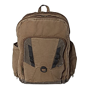 DRI Duck 1039 Traveler Carry-on Canvas Hiking Daypack Backpack 32L (Field Khaki/Tobacco)