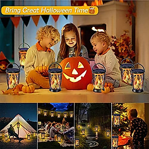 YoungPower Outdoor Solar Lanterns Dancing Flame Outdoor Hanging Lanterns Outdoor Decorative Lighting Heavy Duty Solar Powered Waterproof Umbrella Lights for Garden Patio Pathway Deck Yard, 1 Pack