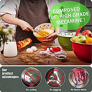 16Pcs Large Mixing Bowls with Airtight Lids Set: Zog Melamine Baking Bowl Set 5.5, 3.9, 2.6 QT, Nesting Bowls for Space Saving, Kitchen Bowls with Non-Slip Pad for Prepping, Cooking, Food Storage