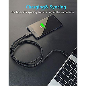USB C-C Video Cable 6.6ft, Cuxnoo 4K USB Type-C Monitor Cable Support 100W Fast Charge and 10Gbps Data Syncing, Black