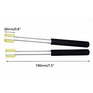 TUOREN 7.5" Rubber Head Percussion Mallets Sticks for Playing Tenor Steelpan Steel Tongue Drum, W/Aluminium Handle