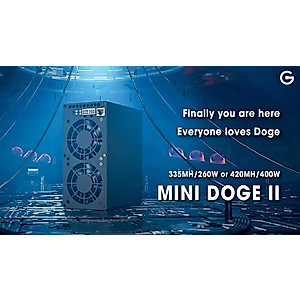 OEMGMINER Goldshell Mini Doge 2 II Miner for Doge Coin & LTC Dual Mode 420M/400W or 335M/260W with PSU