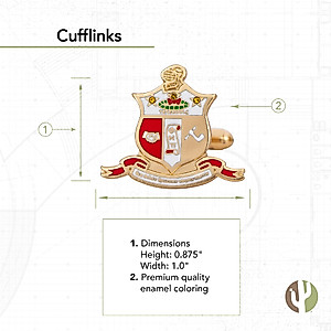 Desert Cactus Kappa Alpha Psi Fraternity Cufflinks Greek Formal Wear Nupe (Cufflink - Jewel Crest)
