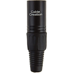 CableCreation [5-Pair XLR 3 Pin Male/Female Audio Mic Microphone Connector, Black Housing