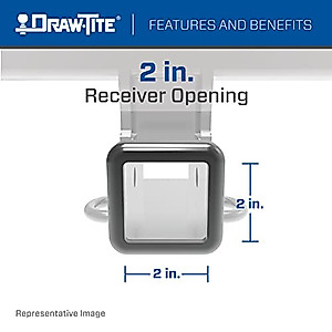 Draw-Tite 76592 Class 3 Trailer Hitch, 2 Inch Receiver, Black, Compatible with 2022 Kia EV6
