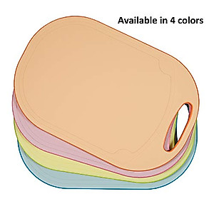 Kylermade (5 Layers) Multi-Layer Non-Slip Cutting Board, Innovative 5 layered construction, 5 Kitchen Chopping Boards for Price of 1, BPA Free, Non Porous, Dishwasher Safe, Juice Grooves (Blue)