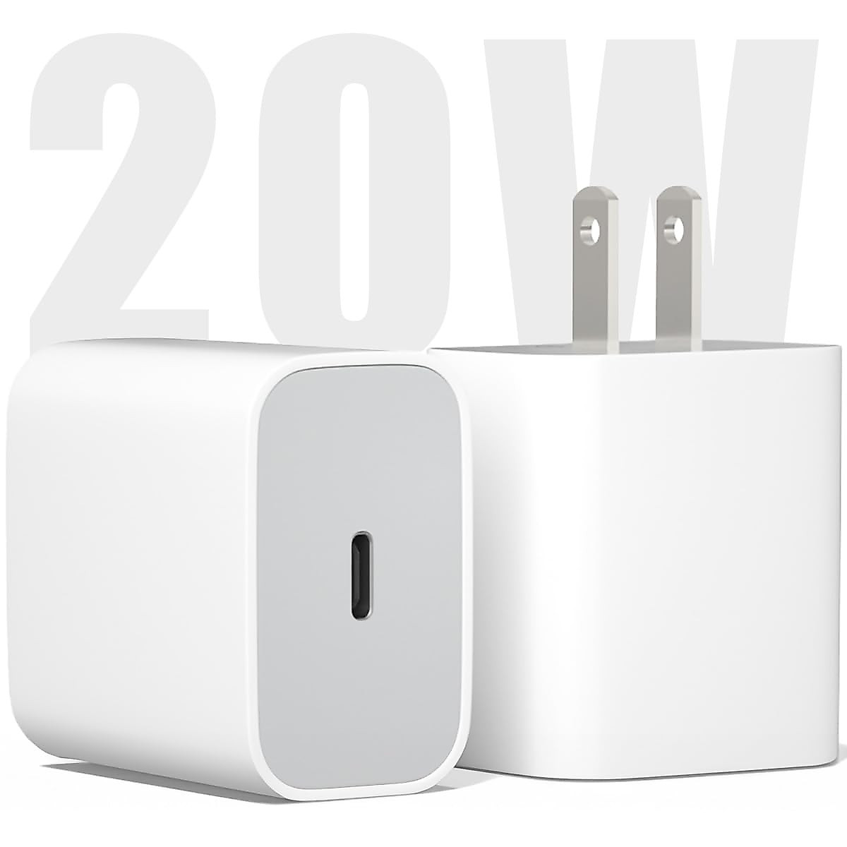 USB C Charger Block 20W Power Adapter, Fast Charging Block for iPhones, iPads, Android Devices, Gaming Controllers, Headphones & More - Universal Type C Charging Block