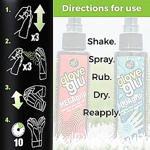 gloveglu MEGAgrip+ AQUAgrip Goalkeeper Glove Grip Spray Bundle. Contains gloveglu MEGAgrip 120ml + gloveglu AQUAgrip 120ml