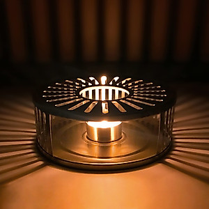 Creano Designer Stainless Steel Tea Warmer with Tea Light Holder - Tea Cosy - Stable Not Rattling - Rechaud Suitable for All Teapots