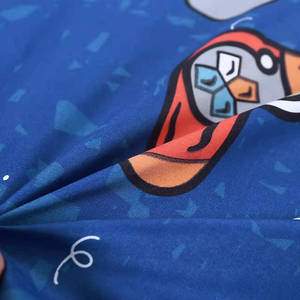 SDIII 3PCS Blue Gamer Queen Fitted Sheet Set, Bed in a Bag Gaming Fitted Sheet Queen, Soft Microfiber, Queen Sheet Set Deep Pocket for Kids Boys and Girls, 1 Fitted Sheet and 2 Pillowcases