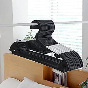 [Made in Korea] Kazt Multi Non-Slip Hangers, S-Shape Design, Slim Profile and Space Saving, Everyday Use for Clothes, Ties, Scarves, Accessories and More (Pack of 30)