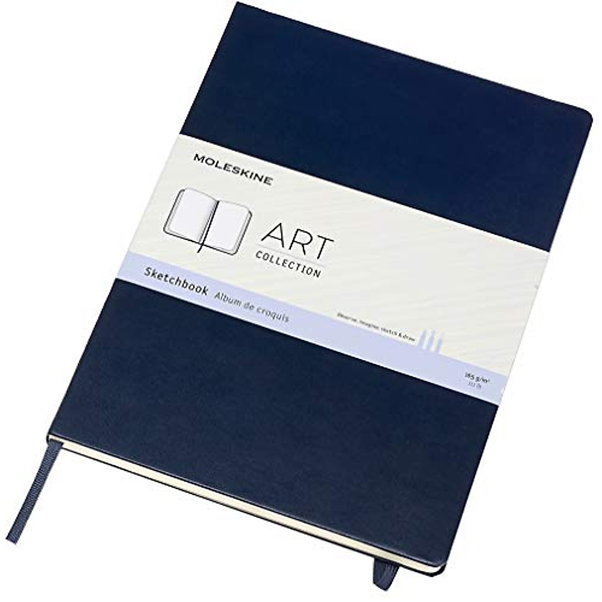 Moleskine Art Sketchbook, Hard Cover, A4 (8.25" x 11.75") Plain/Blank, Sapphire Blue, 96 Pages