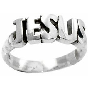 Ring-Jesus-Style 484-(Sterling Silver)-Size 9