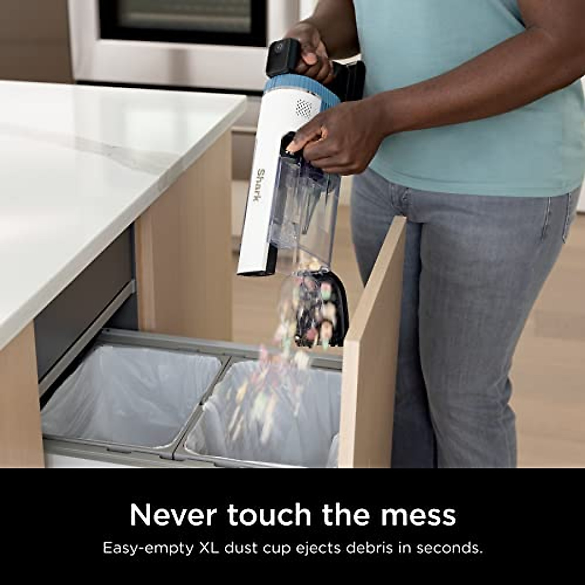 Shark IZ562H Cordless Pro Vacuum with Clean Sense IQ and Odor Neutralizer, PowerFins Plus Brushroll, Includes Duster Crevice & Pet Tool, Up to 40 Minute Runtime, Light Blue, Without MultiFLEX