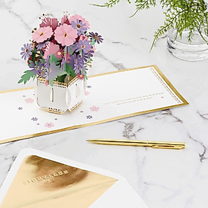 Hallmark Signature Paper Wonder Card (Flower Bouquet) for Mother's Day, Spring, Birthday, Thinking of You, Congrats, or Any Occasion