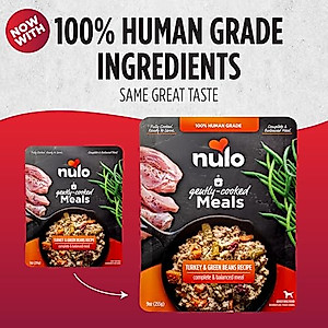 Nulo Gently-Cooked Meals Complete and Balanced Adult Wet Dog Food, Turkey & Green Bean, 9 Ounce, 8 Count
