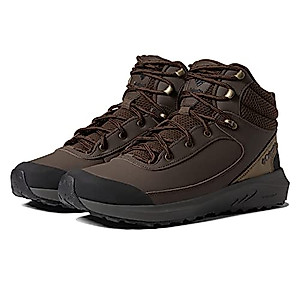 Columbia Men's Trailstorm Peak Mid Hiking Shoe, Cordovan/Black, 9