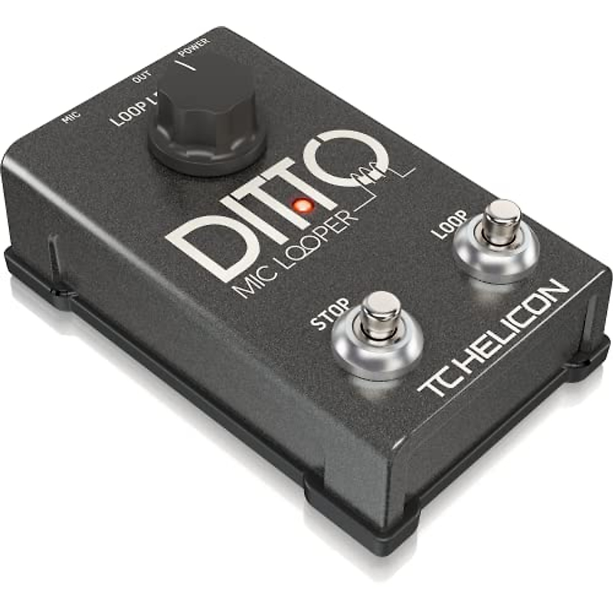 TC Helicon DITTO MIC LOOPER Easy to Use Two-Button Looper Pedal for Vocals and Acoustic Instruments