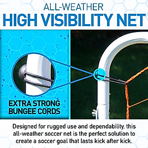 Franklin Sports Soccer Rebound Net - Training Soccer Net - Perfect For Backyard Soccer Practice - Portable 6'x4' Net With Steel Frame - White