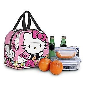 Val Pasco Lunch Box Large Capacity Lunch Bag Cute Insulated Bento Lunch Box for Boys Girls Women Adult