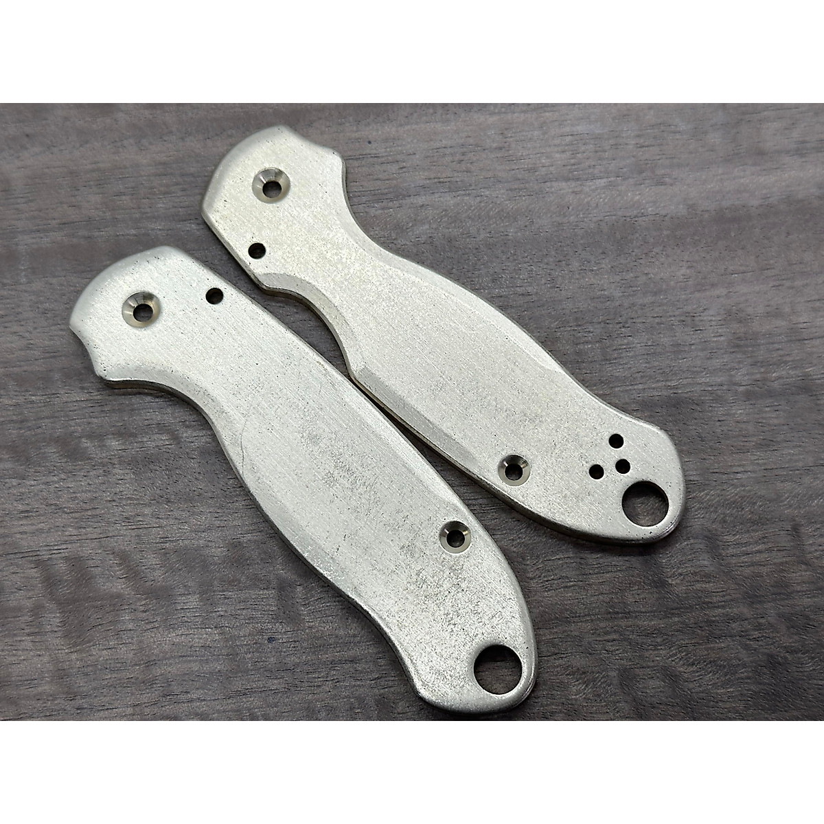 Stone washed BRASS Scales for Spyderco Para 3