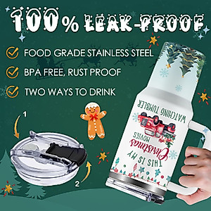 Christmas Nutcracker 40oz Tumbler with Handle and Straw, Nutcracker Gifts for Christmas Travel Mug, Nutcracker Ballet Gifts for Girl, Nutcracker Themed Mouse Soldier Gift for Holiday New Year