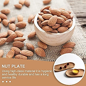 Oval Wood Tray Serving Platter: Small Wood Tray Party Wooden Plate for Display Dessert Cupcake Fruit Snacks Appetizer Sushi Food Jewelery