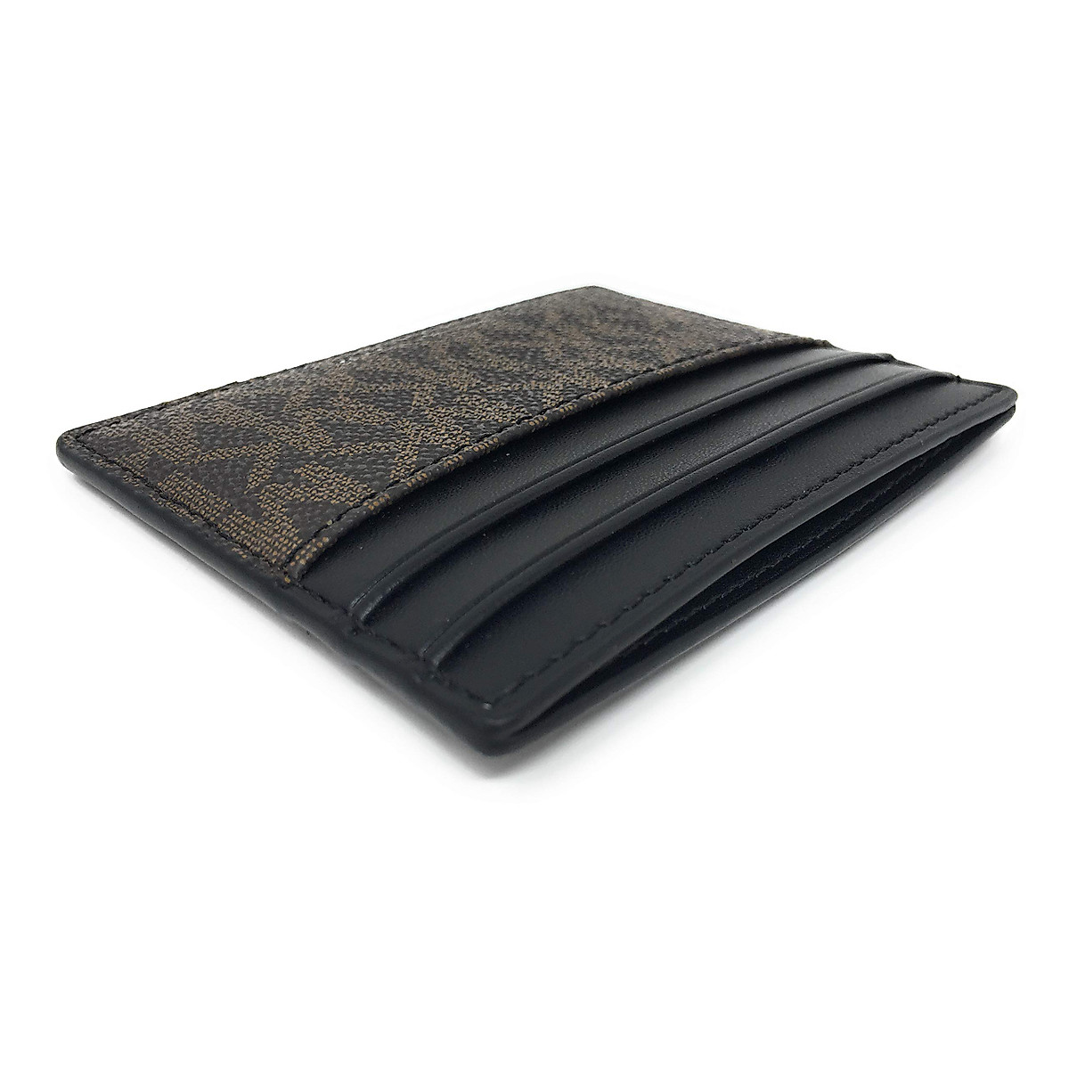 Michael Kors Men's Cooper Tall Card Case Wallet (Brown/Black)