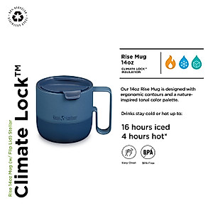 Klean Kanteen Rise 14oz Mug - Stainless Steel with Flip Lid - Stellar