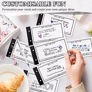 JULEASEL Blank Coupon Book for Him Her, 30 Personalized Vouchers Booklet for All Occasions | Unique Birthday Gifts, Fill In Your Own Coupon Ideas for Wife Husband Girlfriend Boyfriend Best Friend