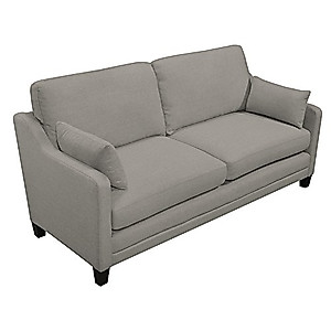 Serta Carmina 75 Contemporary Upholstered Living Room Sofa, Modern Couch for Two or Three, High Plush Seat Cushions and Back Pillows, Easy Assembly, Rhine Gray