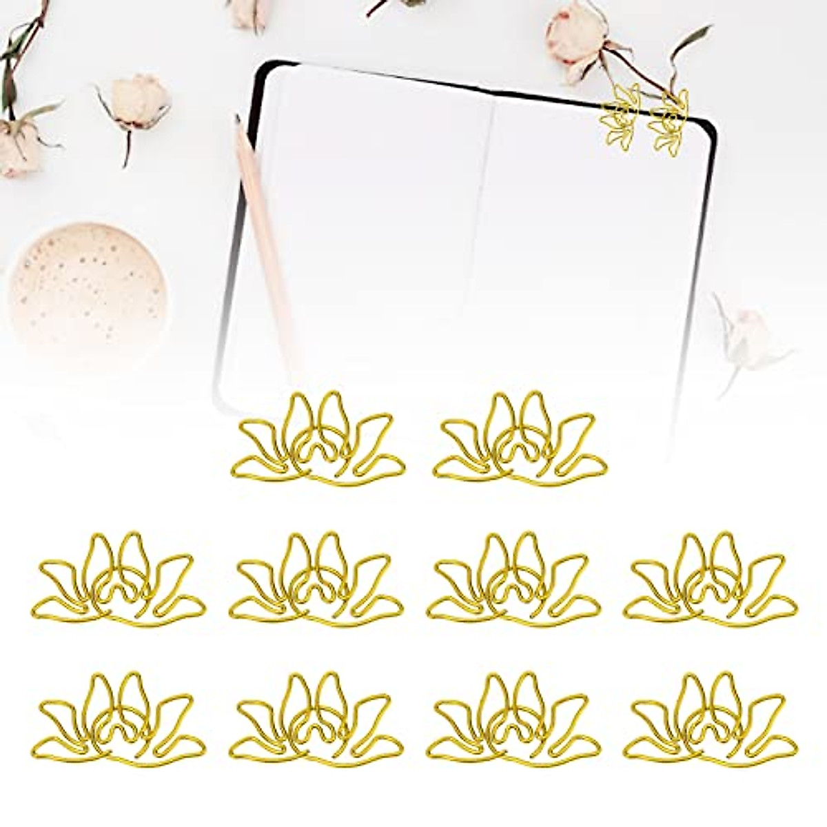 Shaped Paper Clips, 100 Pcs Office Clips Light Portable for Document