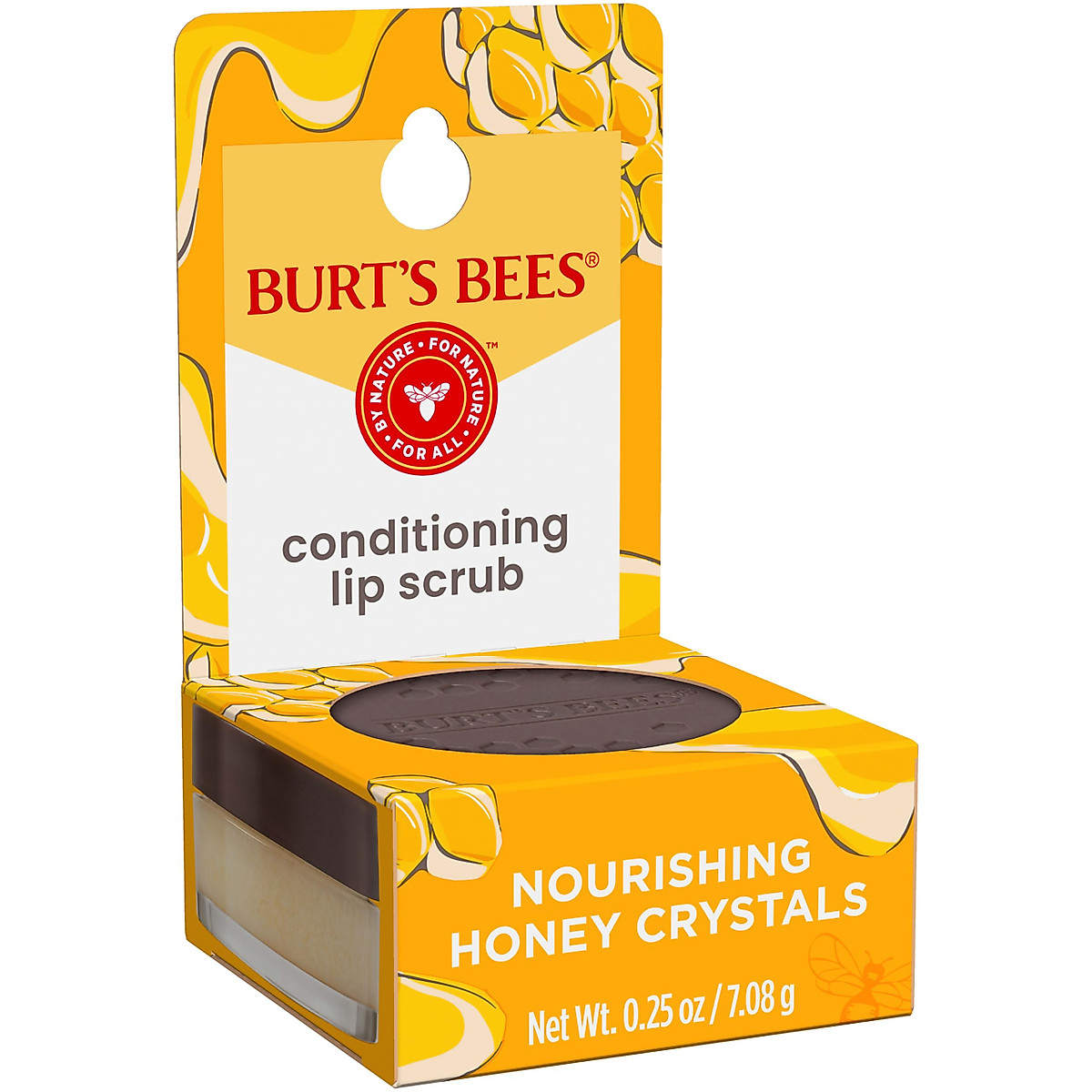 Burt's Bees Lip Care Easter Basket Stuffers, Moisturizingc & Conditioning Lip Scrub Spring Gift, for All Day Hydration, with Exfoliating Honey Crystals, All Natural, 0.25 Ounce