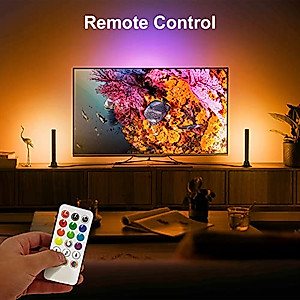 velted RGB Light Bar, Music Sync RGB IC LED Lights Bars, USB Powered Ambient Lighting, Remote Control Color Changing Gaming TV Backlight, 8 Dynamic Modes for PC Room Monitor Desk