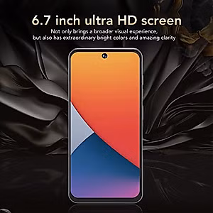 ASHATA I14 Pro Max 4G Cell Phone for Android, 6.7 Inch Smartphone with 4GB RAM 128GB ROM, 8MP Front Camera 16MP Rear Camera, 3 in 1 Navigation System, Memory Card Supports Up to 128G(US)