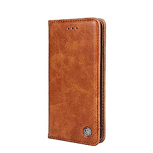 CyrGuard Phone Cover Wallet Folio Case for Samsung Galaxy A40, Premium PU Leather Slim Fit Cover for Galaxy A40, Anti-Dirt, Brown