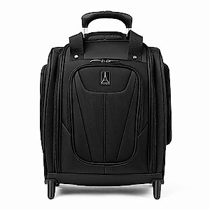 Travelpro Luggage Maxlite 5 Softside Lightweight Rolling Underseat Compact Carry on Upright 2 Wheel Bag, Men and Women, Black, 15-Inch
