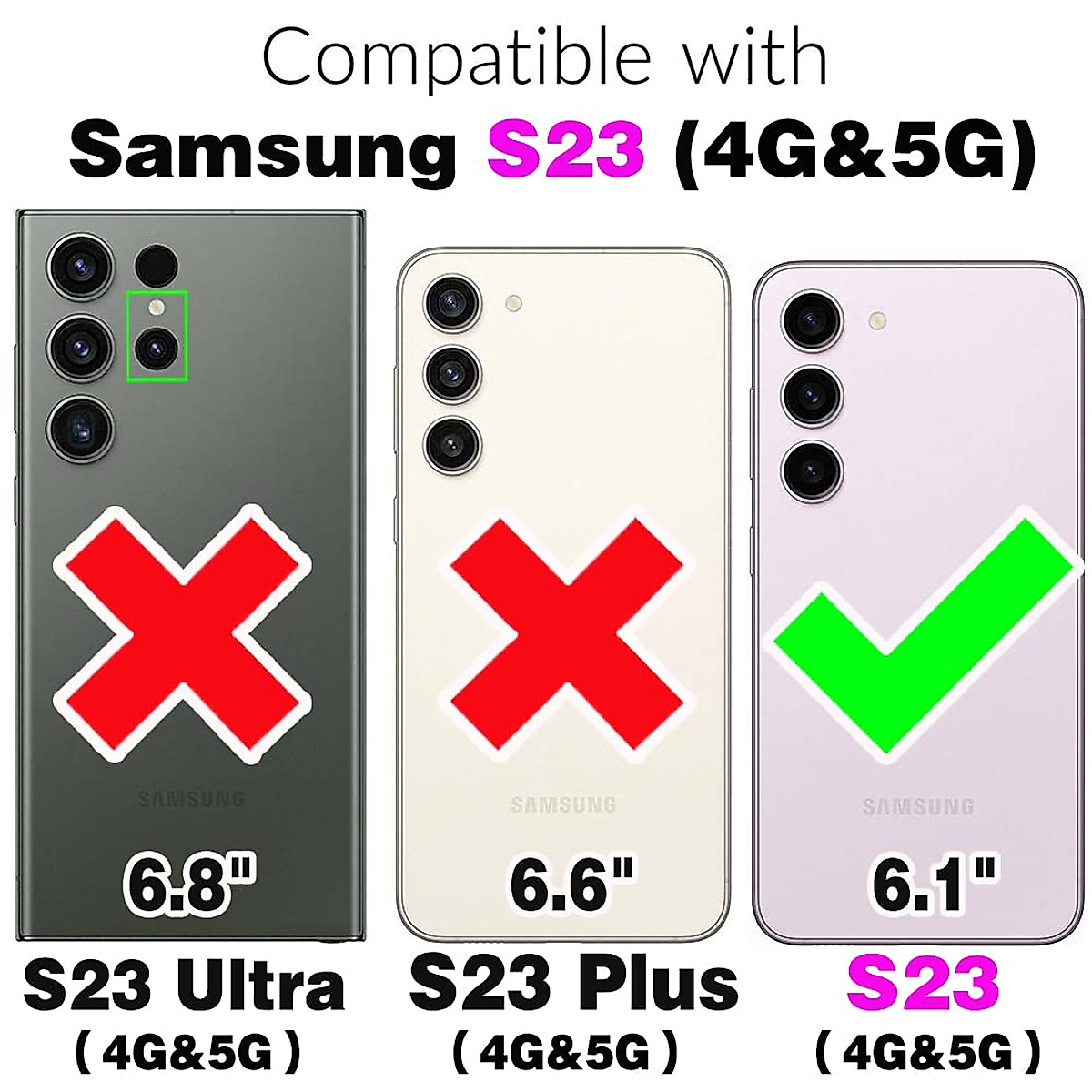 Asuwish Phone Case for Samsung Galaxy S23 5G with Screen Protector and Ring Holder Marble Shockproof Silicone Protective Rugged Slim Cell Cover S 23 23S GS23 G5 SM-S911U 6.1 inch Women Girls Purple