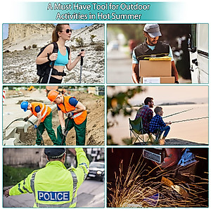 FANCYWING Portable Waist Clip Fan, 8000Mah Personal Battery Operated Waist Belt Fan with Super Strong Airflow, Rechargeable Necklace Fan USB Body Cooler for Hiking, Camping, Fishing, Cycling…