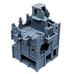 Outland Models Railway Scenery Structure Damaged City House (Tall) 1:160 N Scale