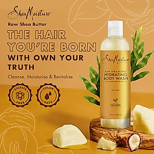 Sheamoisture Hydrating Body Wash for Dry Skin Raw Shea Butter to Cleanse and Hydrate , 13 fl oz